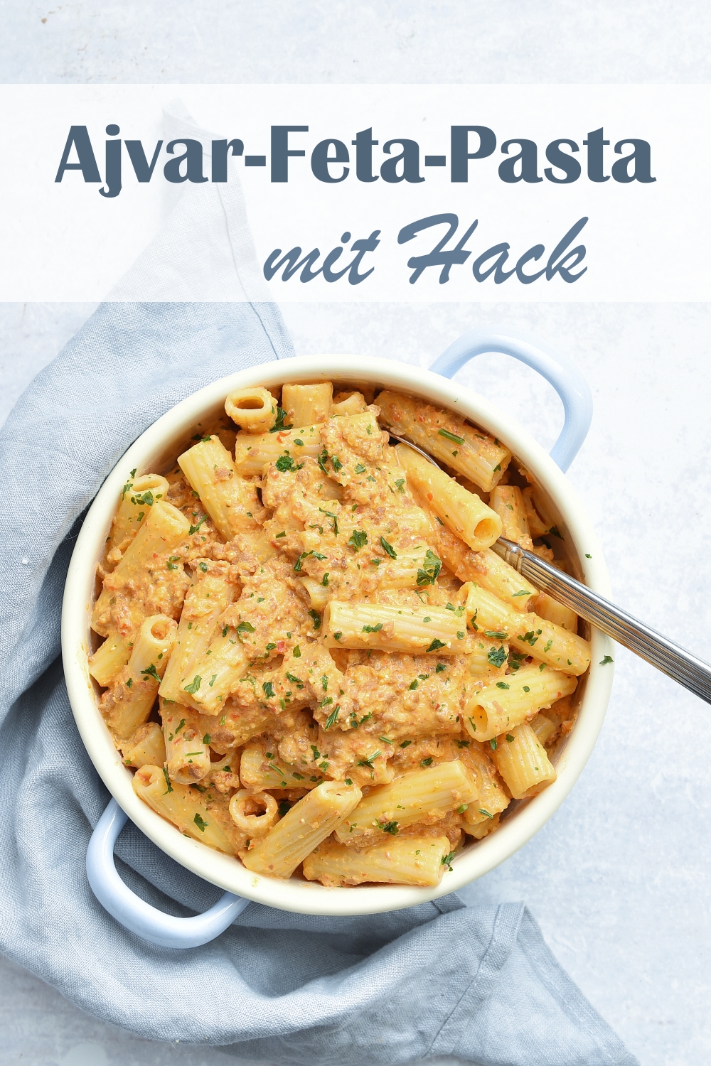 Ajvar-Feta-Pasta mit Hack. 15 Minuten Rezept. - mix dich glücklich ...
