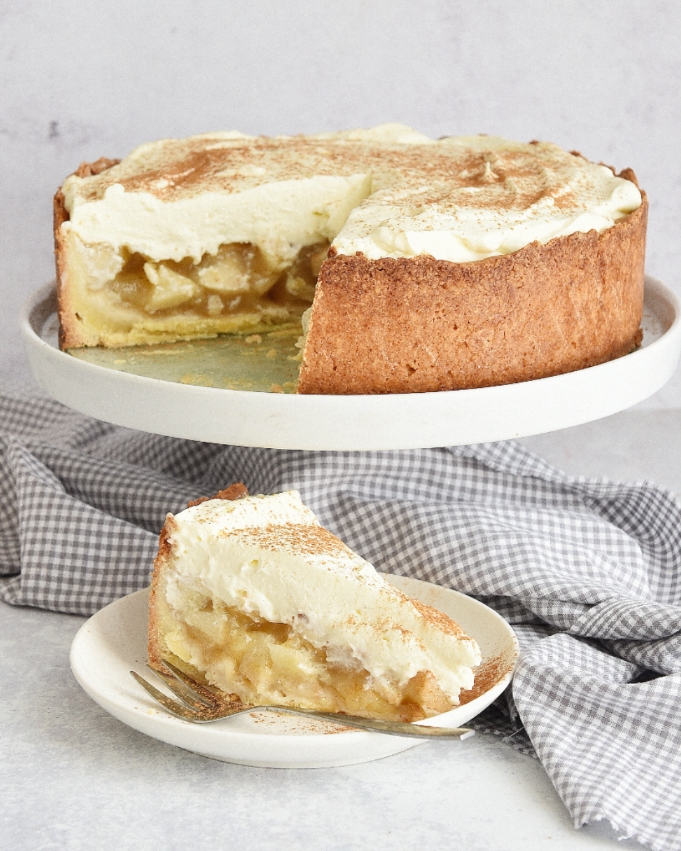 Apfeltorte. Mit Sahnehaube. - mix dich glücklich (Thermomix-Rezepte)