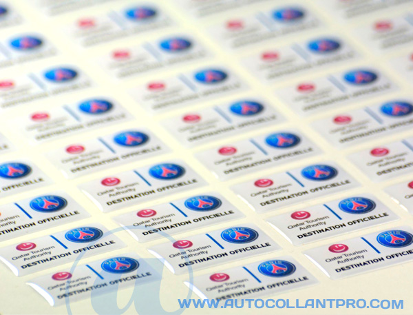 Adhesifs stickers relief et doming 3D - Autocollant professionnel et ...