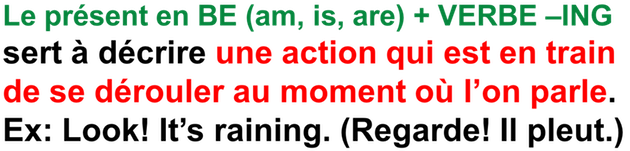 PRESENT BE + V-ING - Teacher Letang