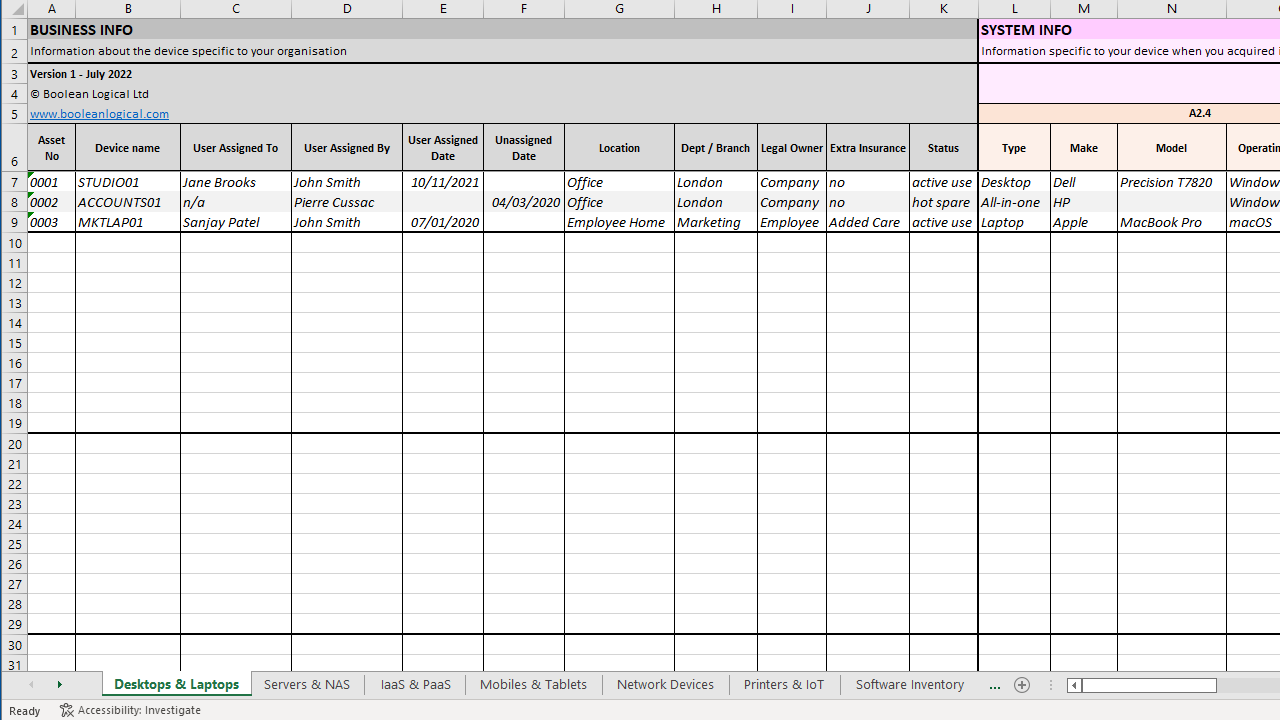 IT asset management - Boolean Logical Ltd