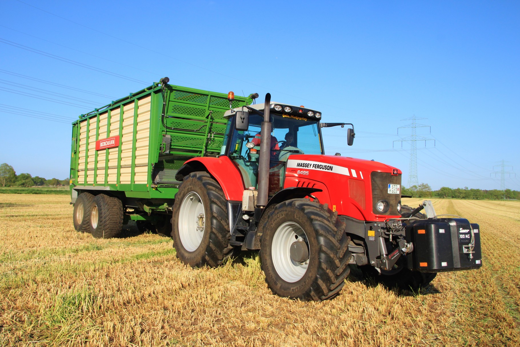 Massey Ferguson 6495 - Lohnunternehmen Makoschey