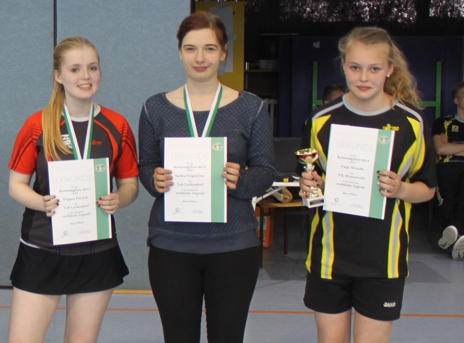 Kreisrangliste 2015 Damen und Herren - Tischtennis Kreisverbandes Celle