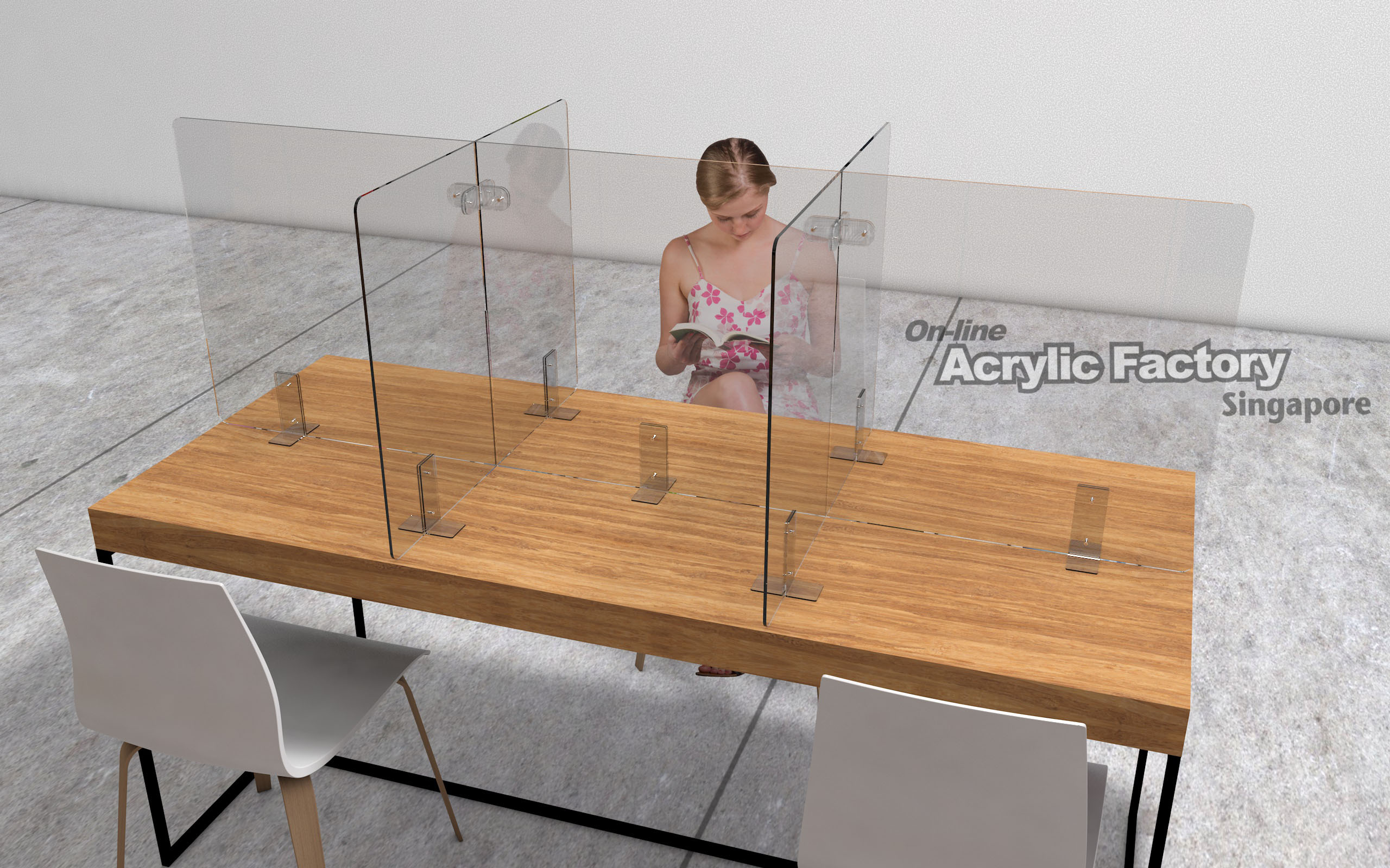 Acrylic Shield TYPE 5 - Acrylic display design production Singapore