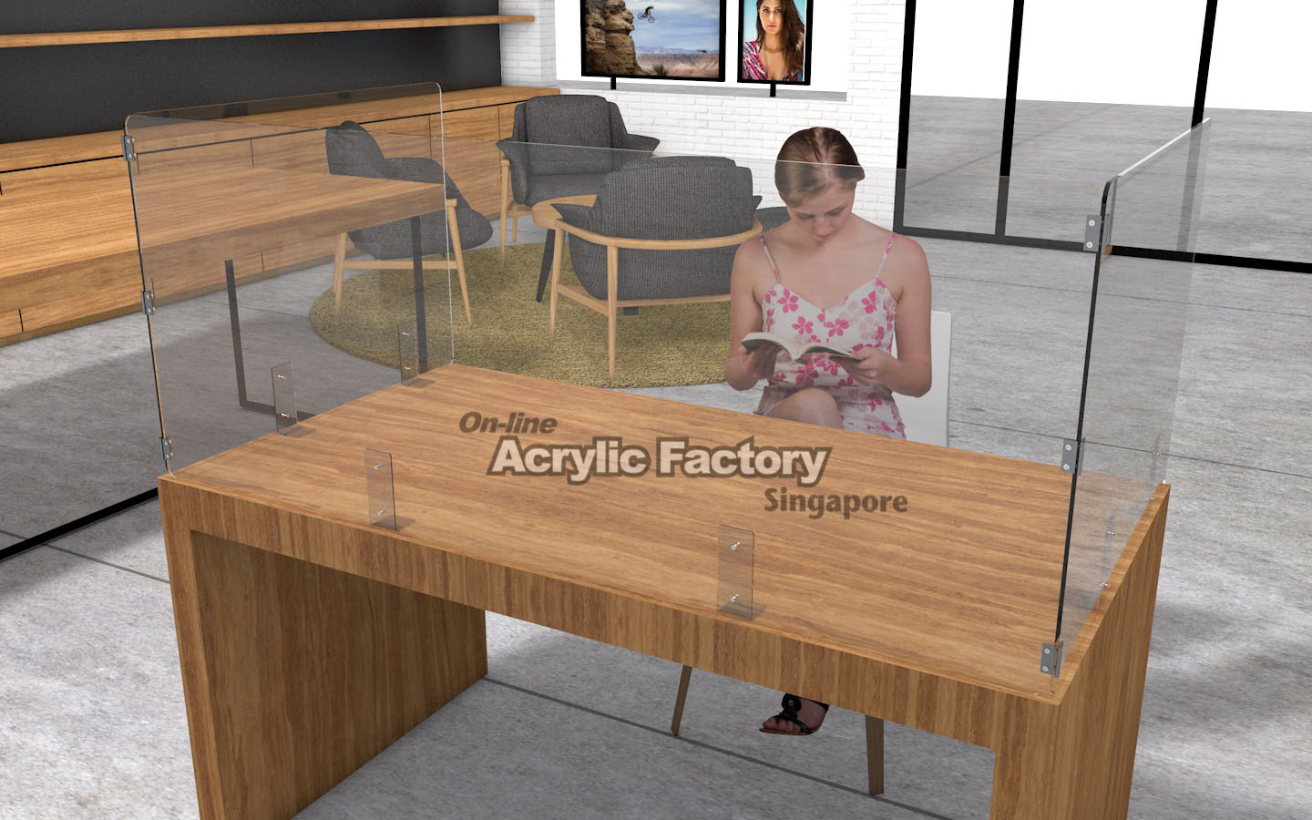 Acrylic Shield TYPE 6 - Acrylic display design production Singapore