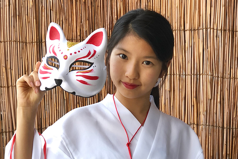 Painting Fox Mask Kitsune - MAIKO CRAFT