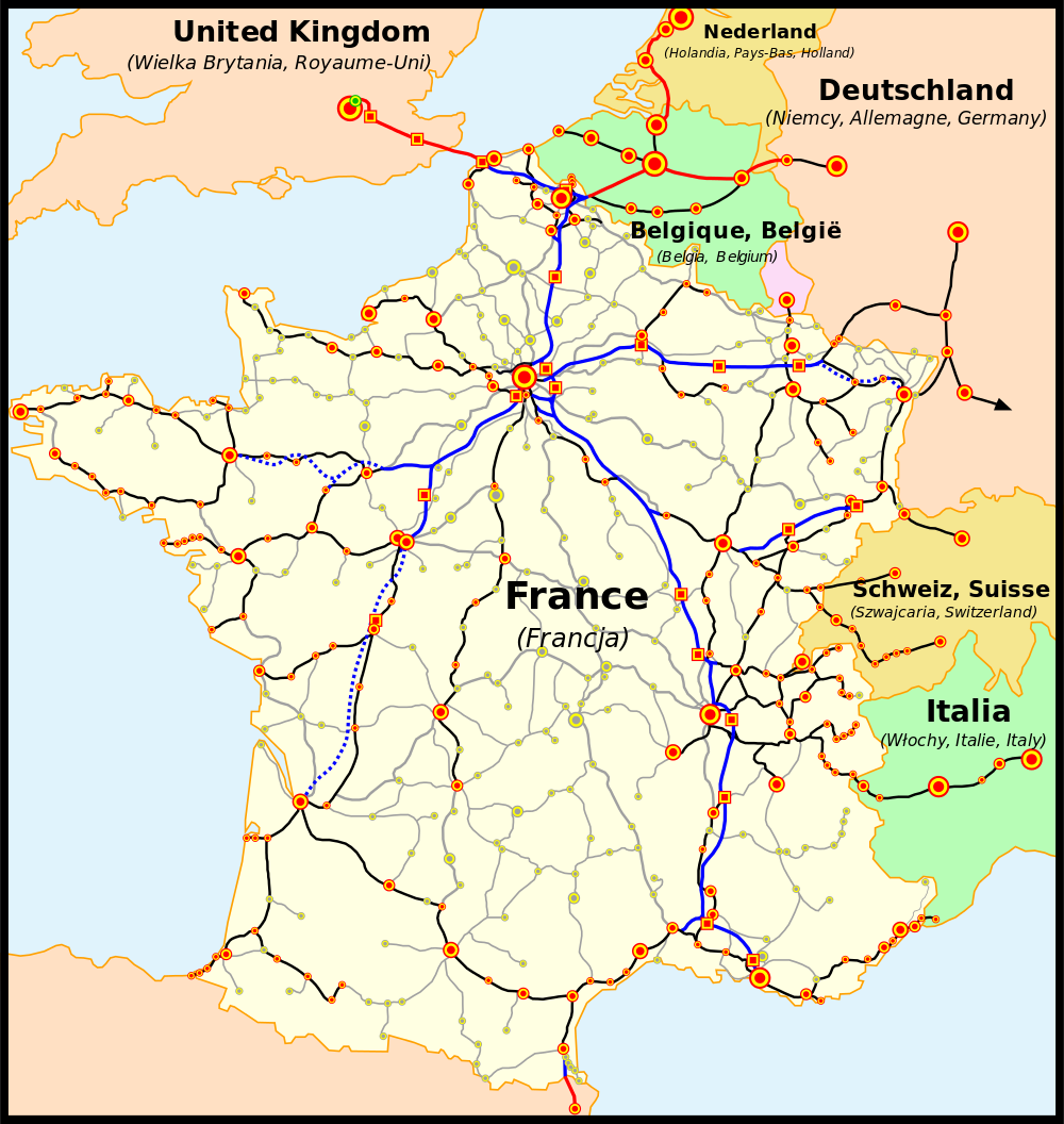 L'organisation du réseau TGV français - Histoire et géographie pour tous