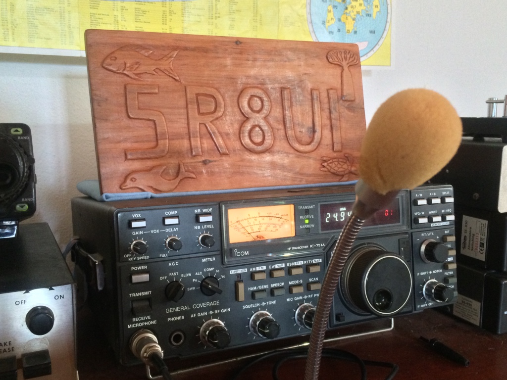 UNIQUE WOODEN PLAQUE HAND CARVED WITH YOUR CALL SIGN IN MADAGASCAR ...