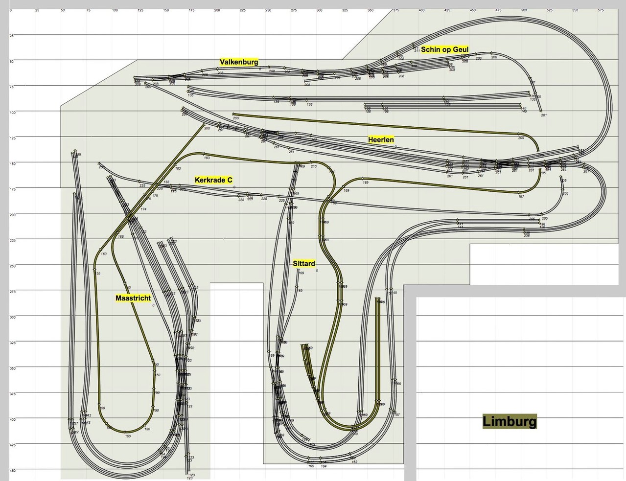Ontwerp modelbaan - Modelspoorbaan Zuid-Limburg