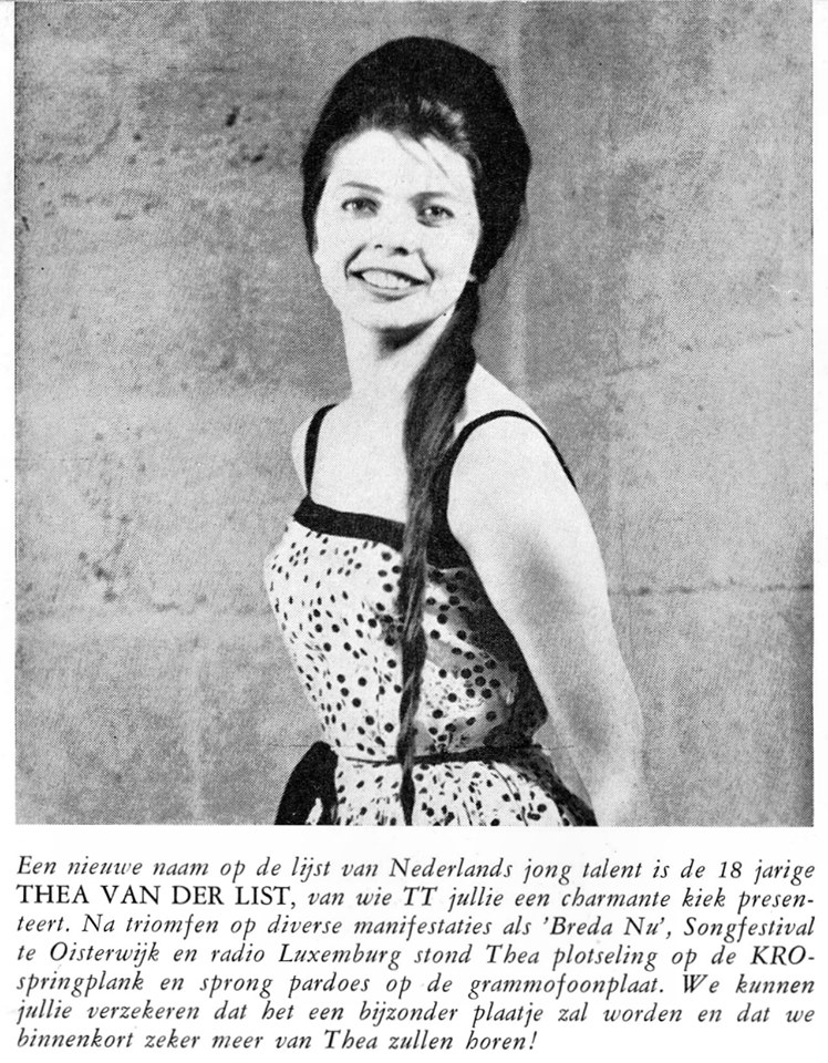 Thea van der List (Roosendaal) - West-Brabants 60s Rock & Roll Archief