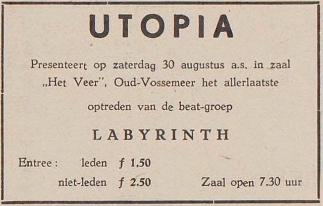 Labyrinth (Bergen op Zoom) 1968-1970 - West-Brabants 60s Rock & Roll ...