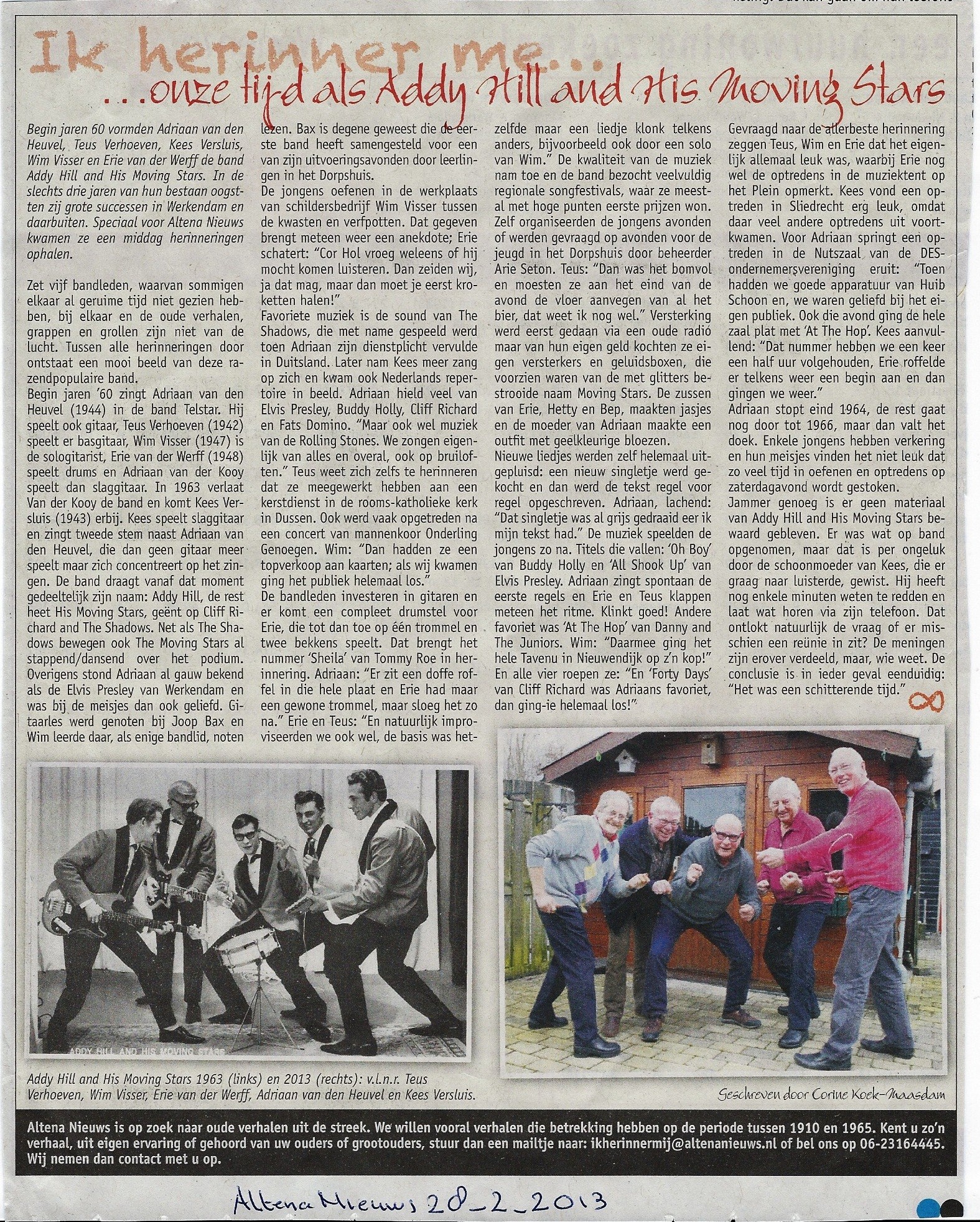 The Moving Stars [Addy Hill] (Werkendam 1963-1966) - West-Brabants 60s ...