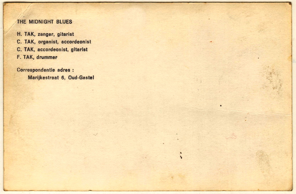 The Midnight Blues (Oud Gastel 196x-1967) - West-Brabants 60s Rock ...