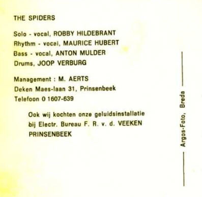 The Spiders (Prinsenbeek 1966-1971) - West-Brabants 60s Rock & Roll Archief