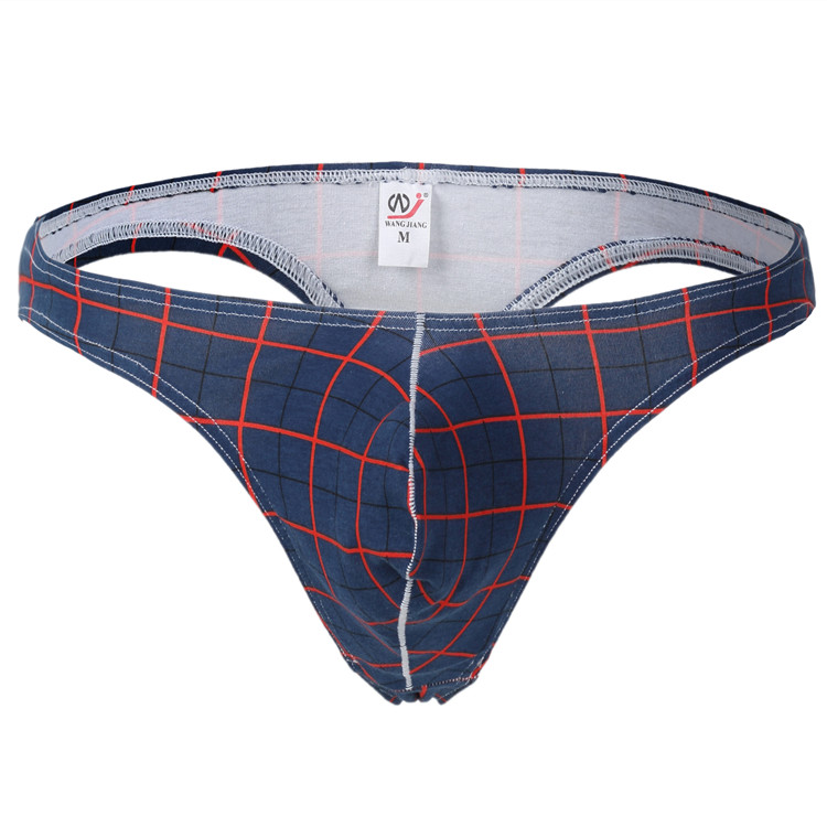 Stringkalsong Spring Dark Blue Plaid | Herrunderkläder på nätet för den ...