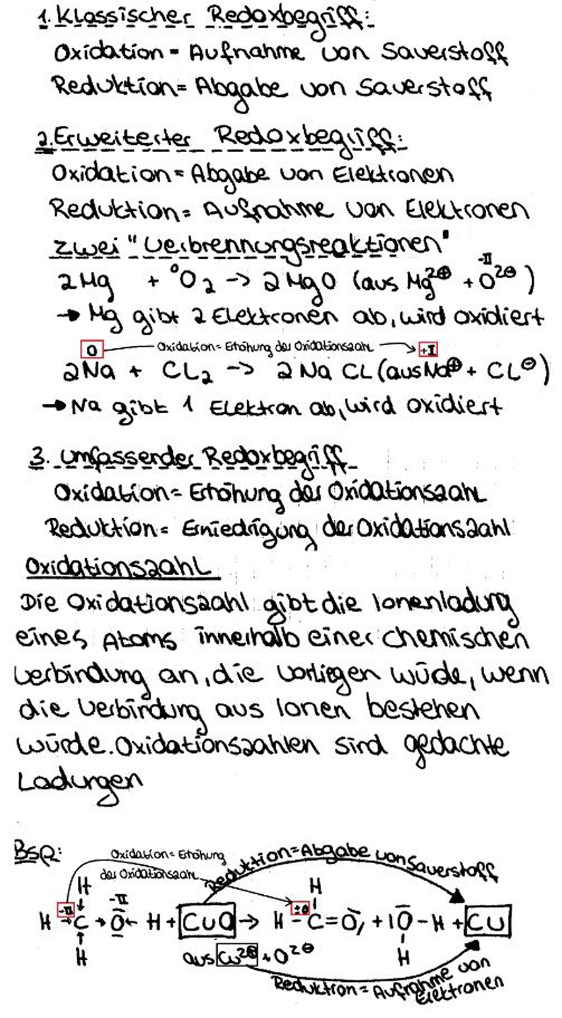 Die Oxidationszahl - Unterrichtsstunde vom 25.01.2017, 26.01.2017 und ...