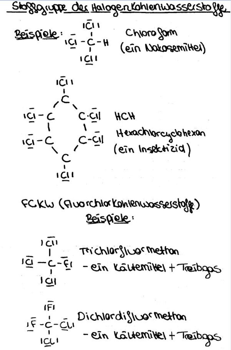 Halogenkohlenwasserstoffe - FCKW - Ozonloch - Unterrichtsstunden vom 27.10. und 2.11.2017 im ...