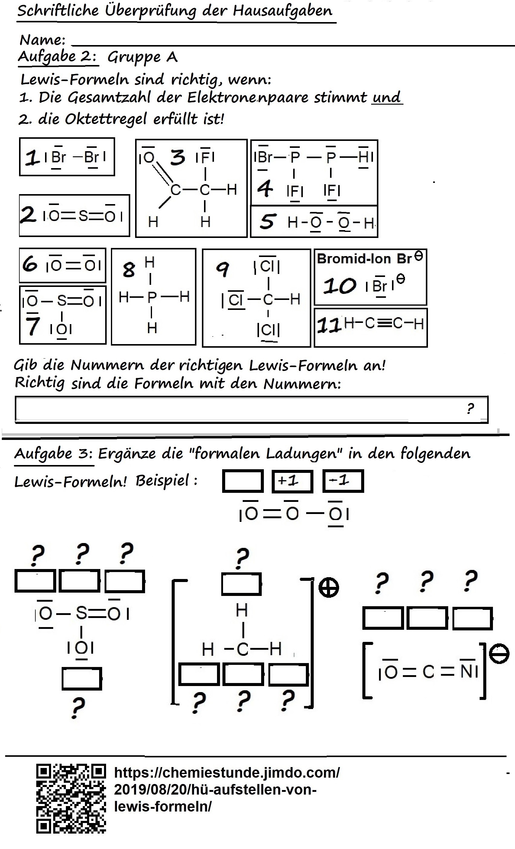 Aufstellen Von Lewis Formeln
