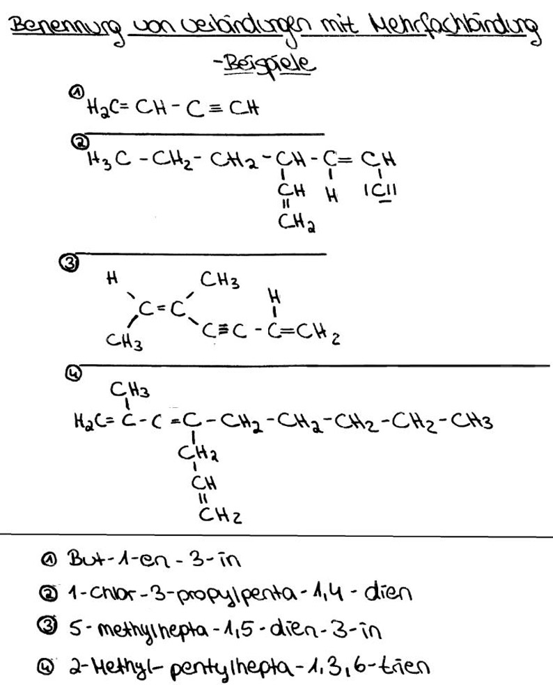 Benennung von Alkenen und Alkinen - Unterrichtstunden vom 24./25.11. ...
