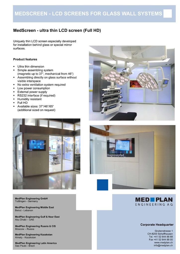 Products - MedPlan Engineering AG