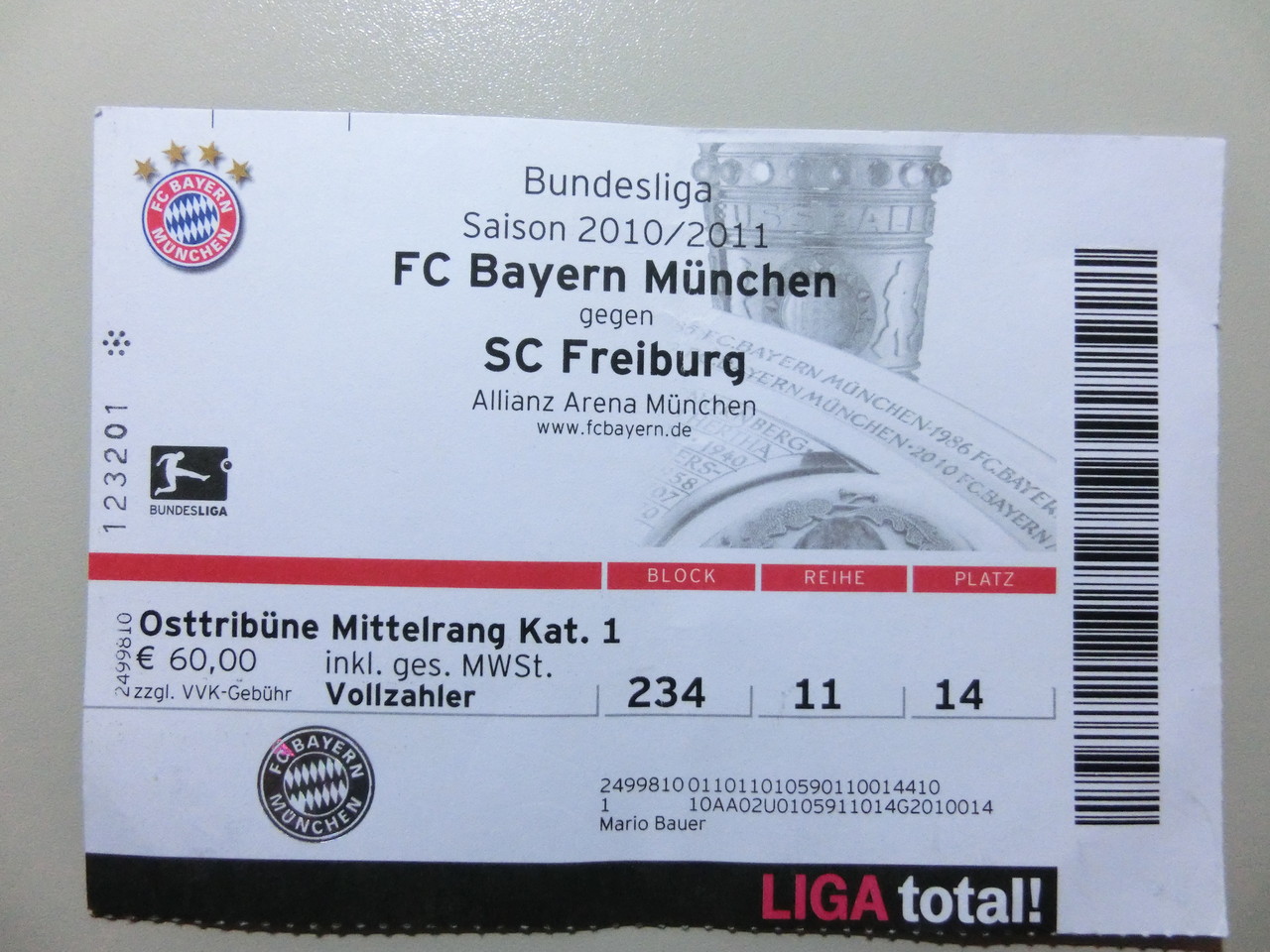 FC Bayern München - SC Freiburg - Die Homepage der Bauers