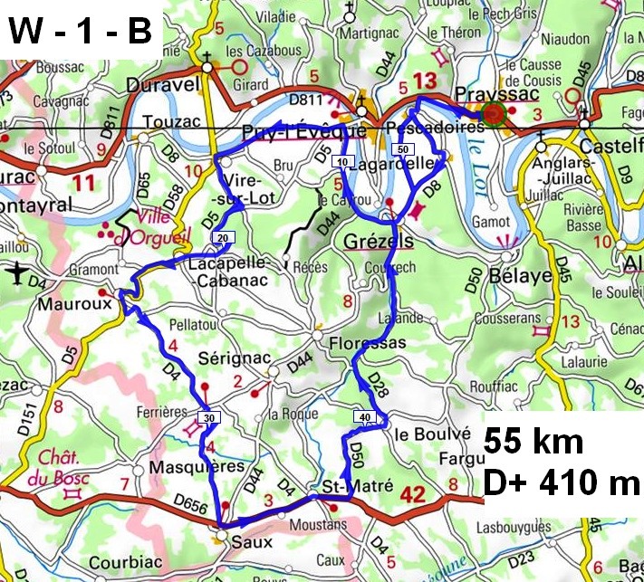 parcours assez faciles - prayssac-cyclotourisme