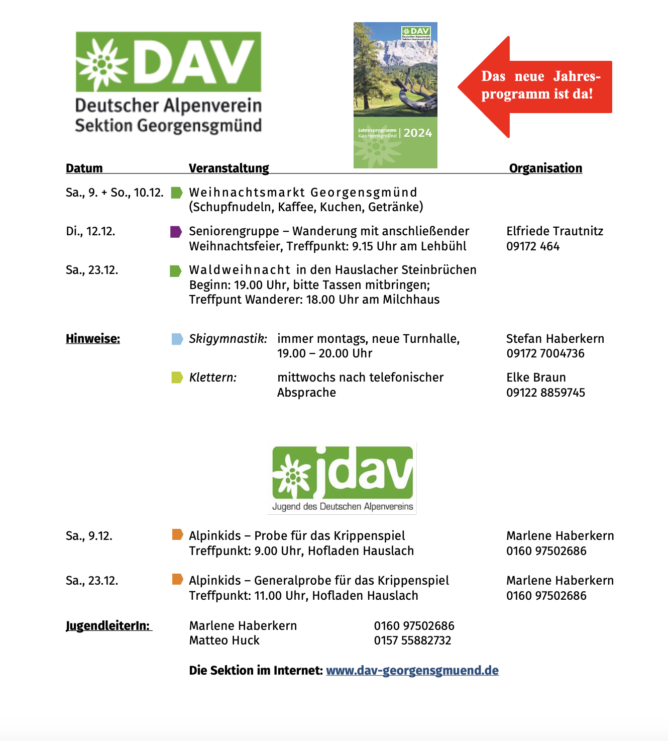 Monatsprogramm - DAV-Georgensgmünd