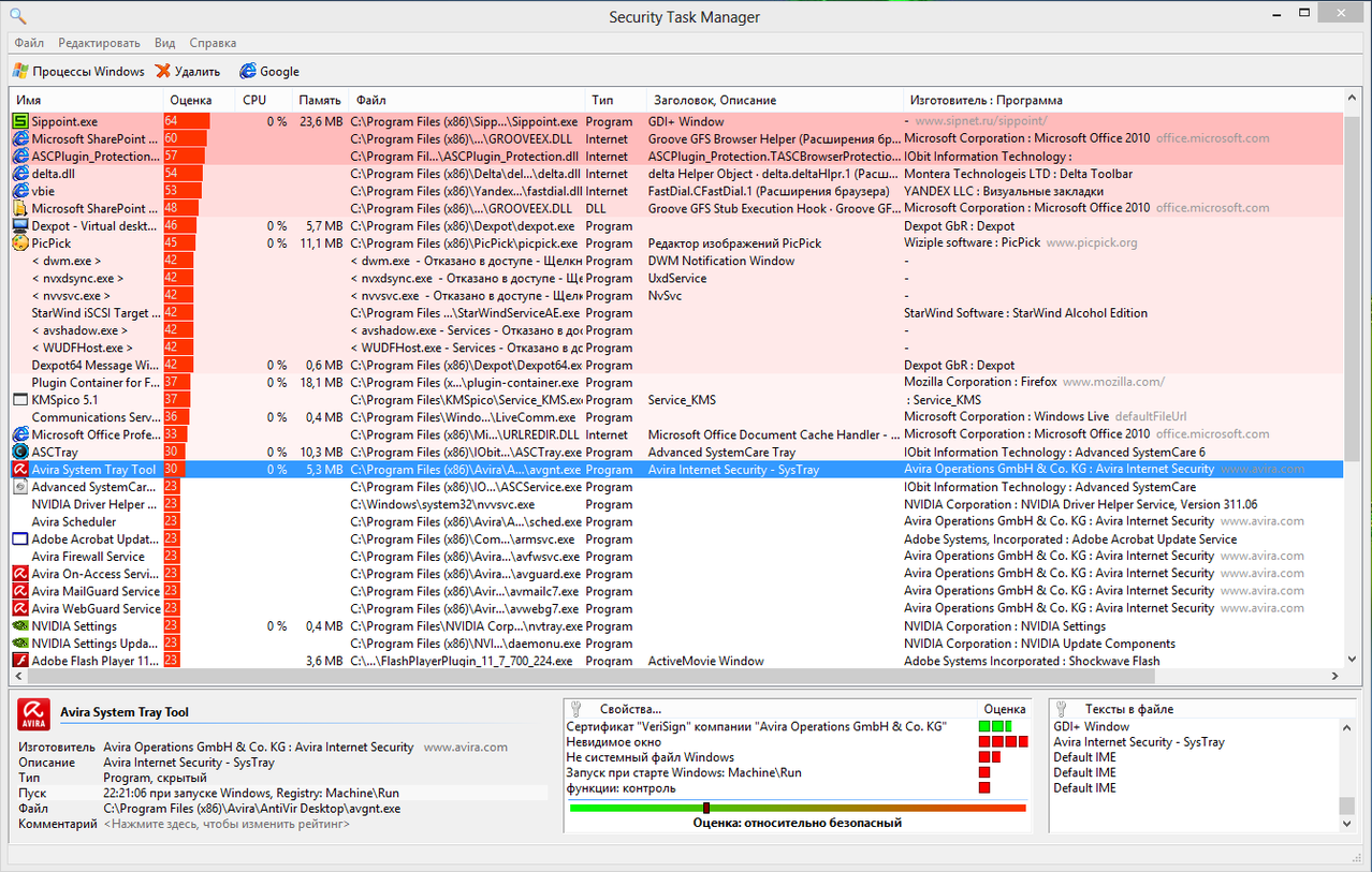 Securiti Task Manager. 1.8g. + serial - Aleks.com
