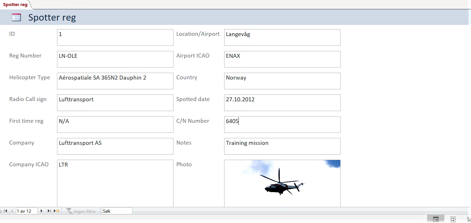 Spotter logs and forms - aviationspottergroup