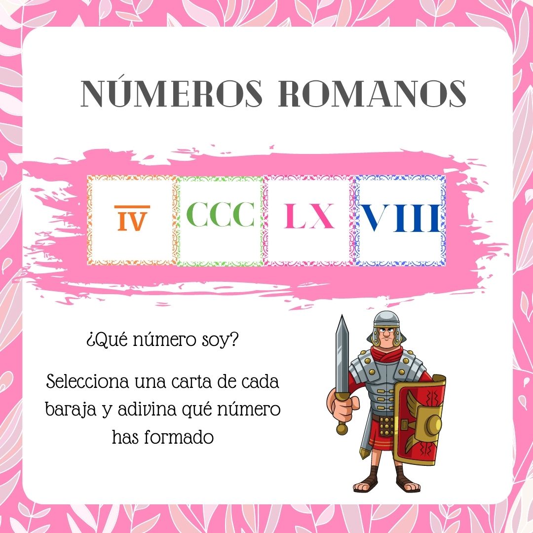 Números romanos. Juego de composición - MatematicABNdo