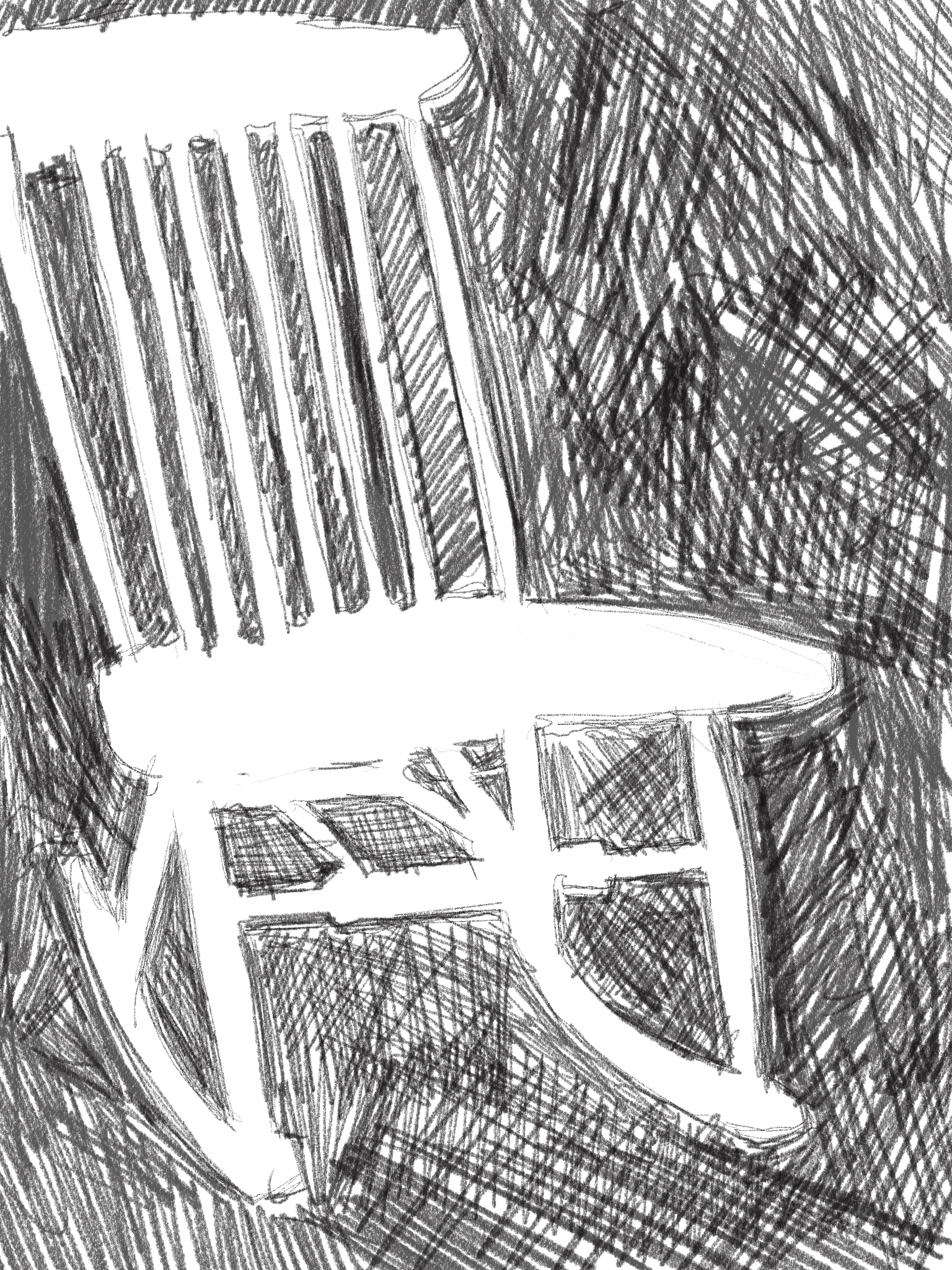 Negative Space Drawing Chair