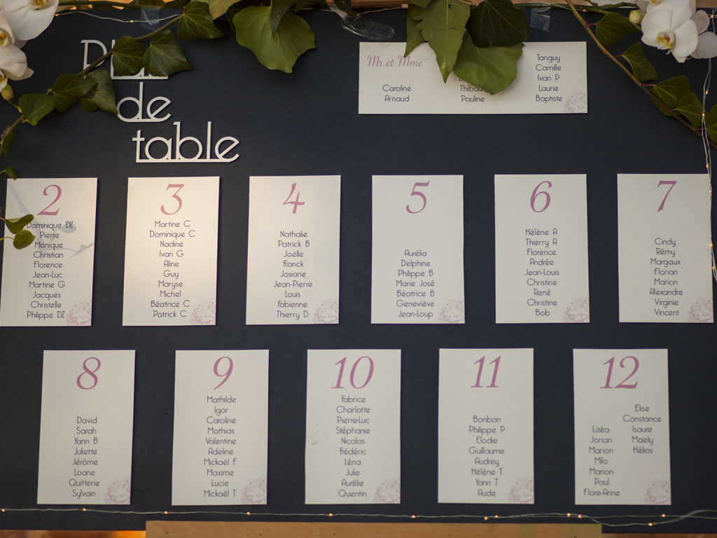 La galerie des plans de table - Imagiligne