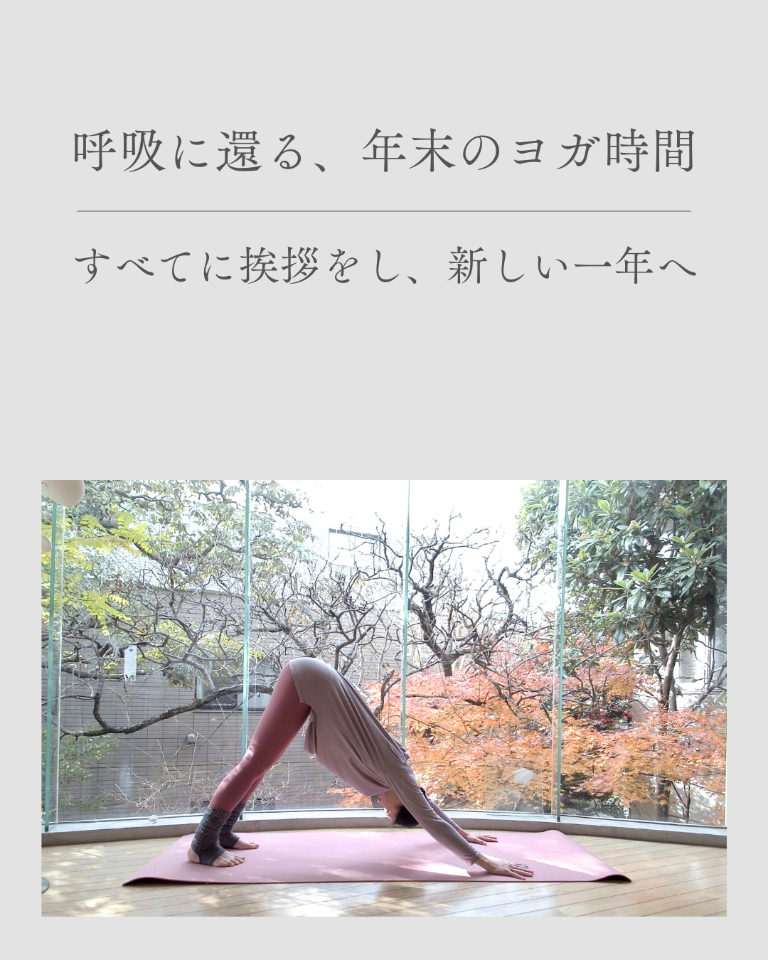呼吸に還る、年末のヨガ時間 〜すべてに挨拶をし、新しい一年へ〜 - 【西大井・大森】YOGA STUDIO 710