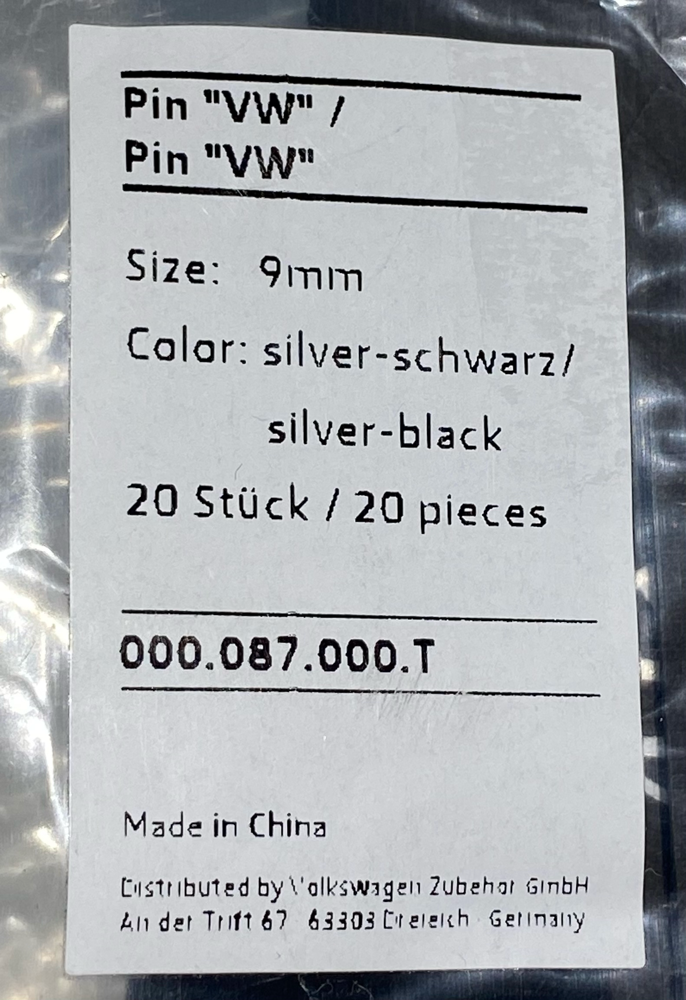 VOLKSWAGEN - Volkspin - VW Volkswagen Pins und Anstecknadeln