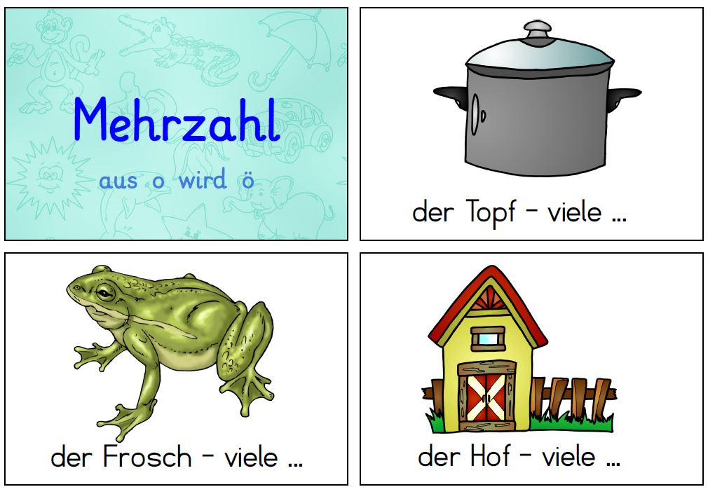 Einzahl Mehrzahl mit Umlaut - fraumohrsrasselbandes Webseite!