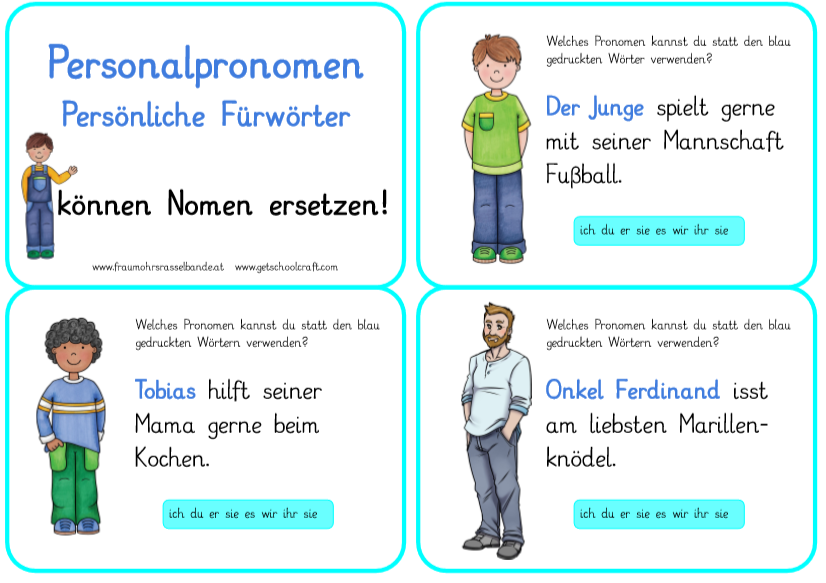 Pronomen ersetzen Nomen - fraumohrsrasselbandes Webseite! Pronomen ersetzen Nomen - fraumohrsrasselbandes Webseite!