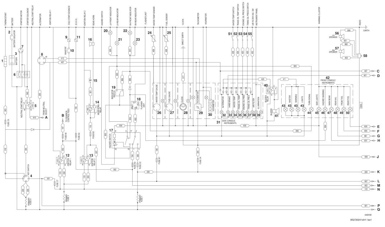 JCB 214e, 214, 215, 217 Fuse box diagram & Relay & EWD - Wiring Diagrams