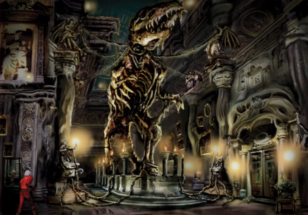 Devil May Cry 1 Hand-Drawn/Painted Concept Art - thereddevilschronicles ...
