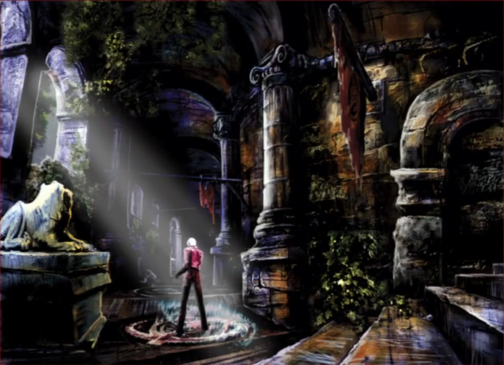 Devil May Cry 1 Hand-Drawn/Painted Concept Art - thereddevilschronicles ...