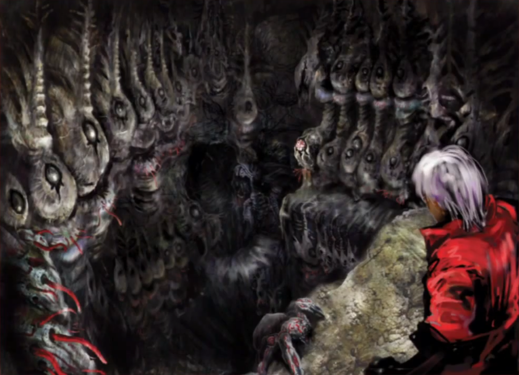 Devil May Cry 1 Hand-Drawn/Painted Concept Art - thereddevilschronicles ...