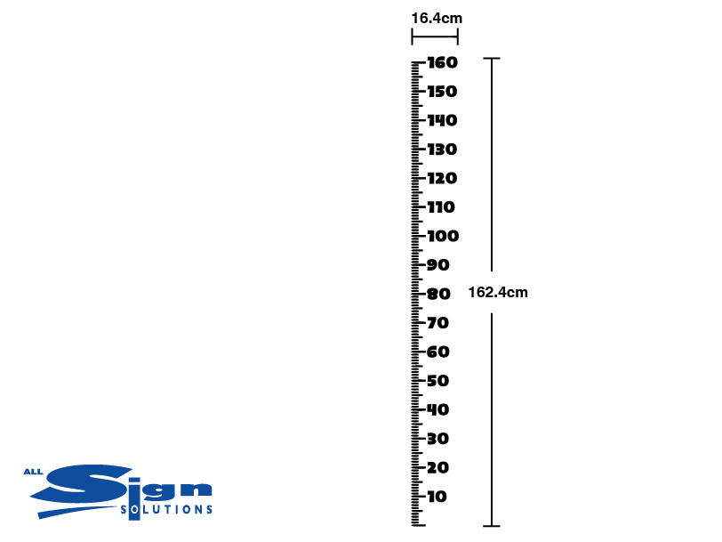 Plain Height CM Chart | Sticker | Decal | Vinyl - Wall Art Company