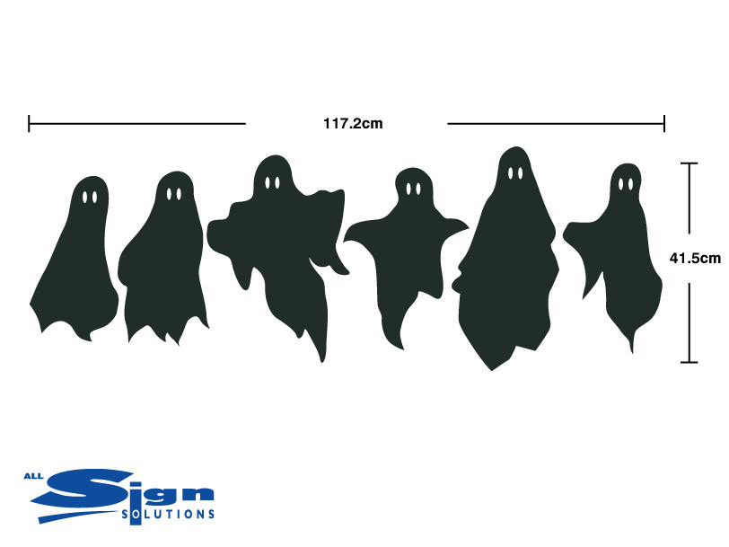 Ghosts | Halloween Themed | Vinyl Stickers | Decal - Wall Art Company