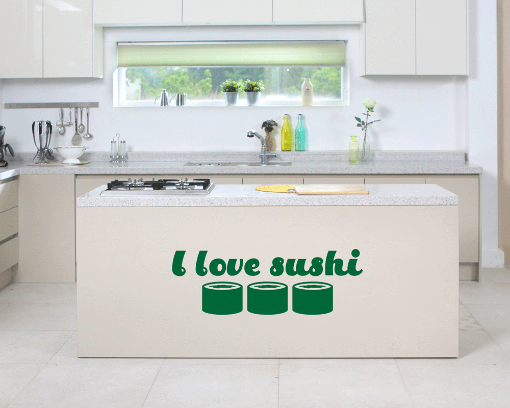I love sushi | sticker | decal - Wall Art Company