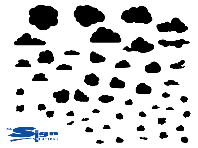 Clouds Shape | Sticker | Decal | Vinyl - Wall Art Company