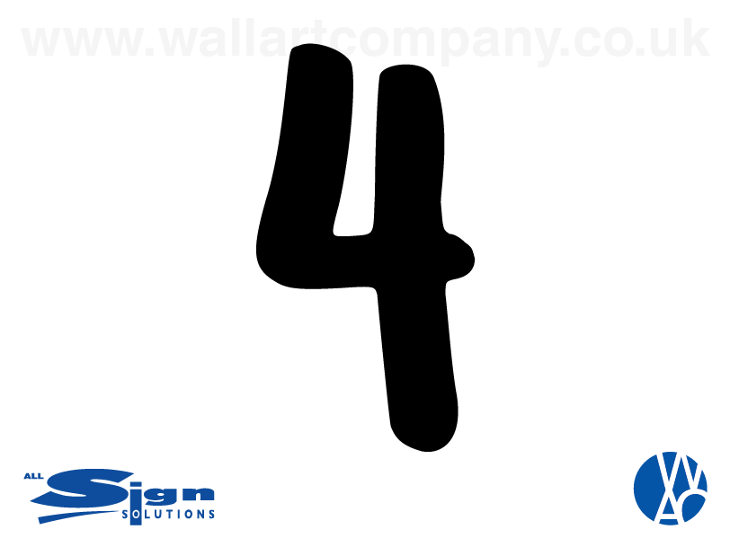 bubble number 4 printable