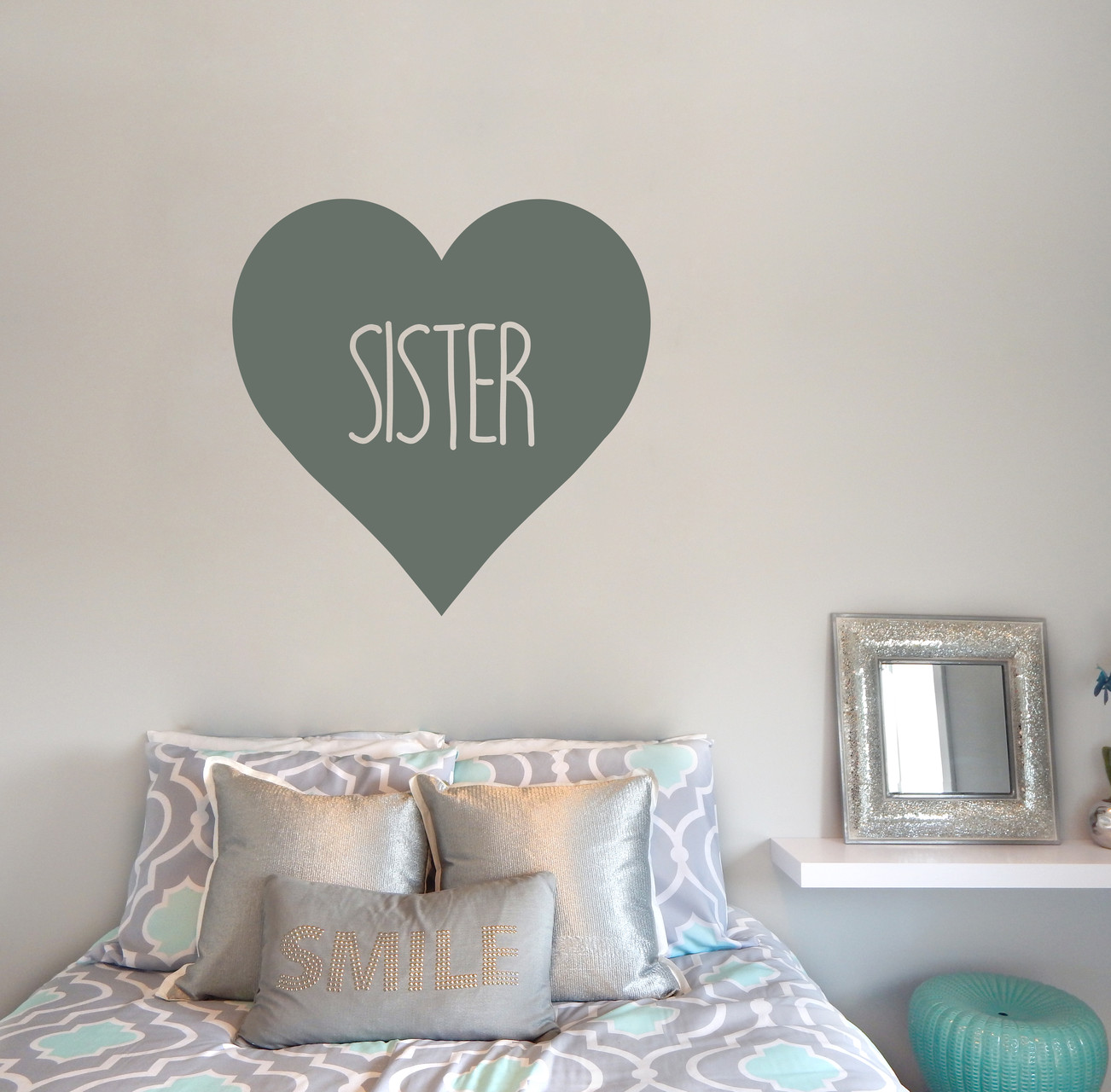 Family Hearts Sister & Sisters | Vinyl Wall Sticker - Wall Art Company
