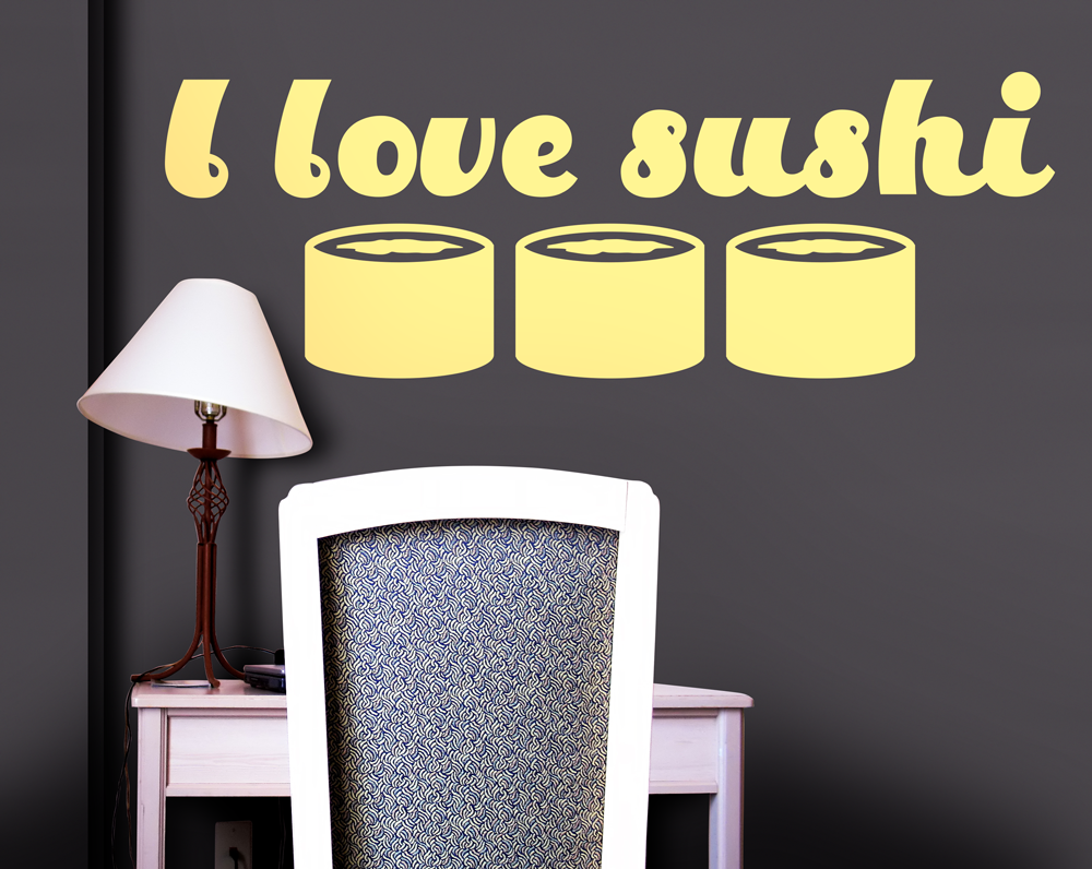I love sushi | sticker | decal - Wall Art Company