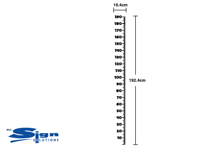 Plain Height CM Chart | Sticker | Decal | Vinyl - Wall Art Company