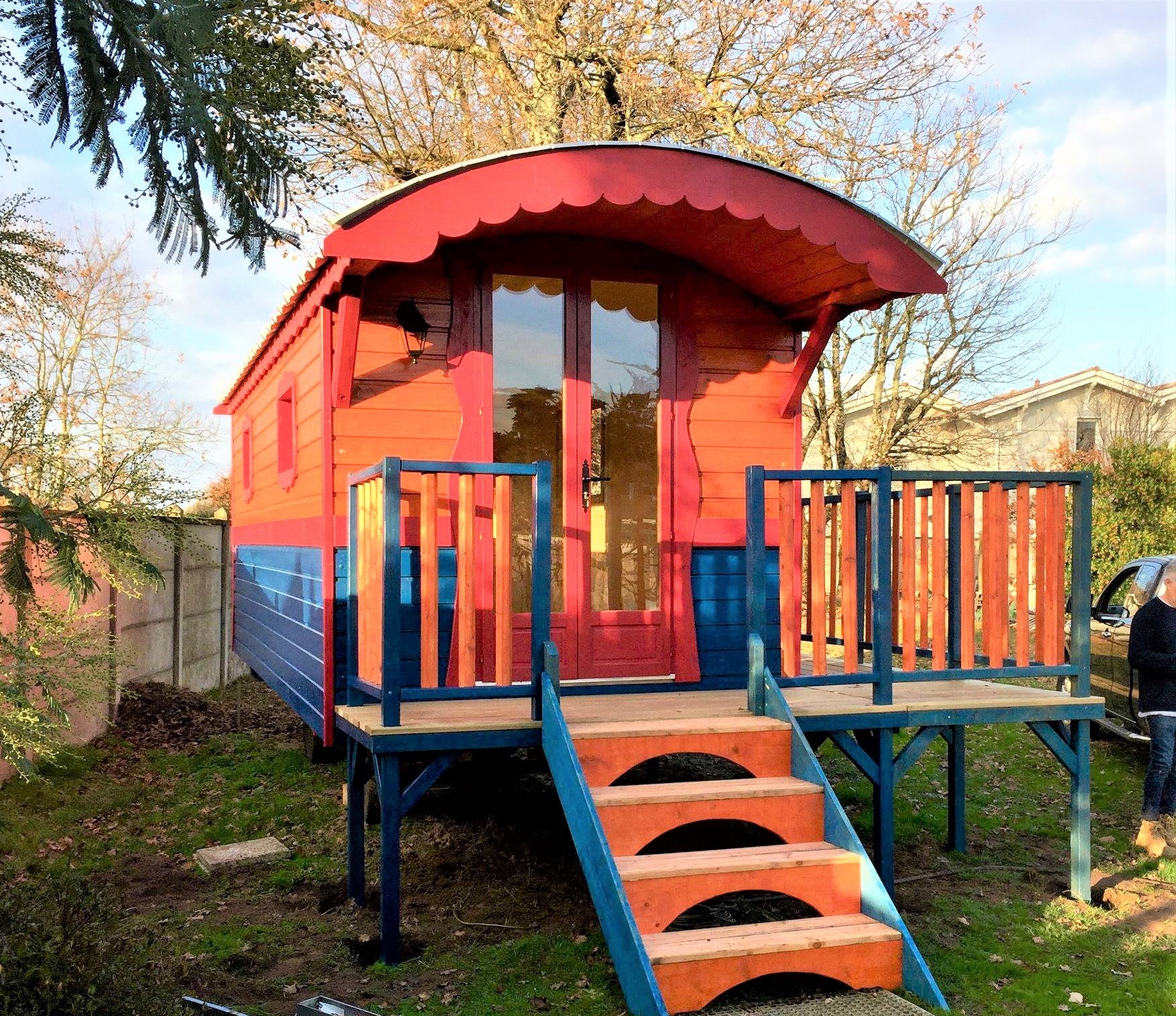 Une magnifique roulotte pour accueillir la famille et les amis ...