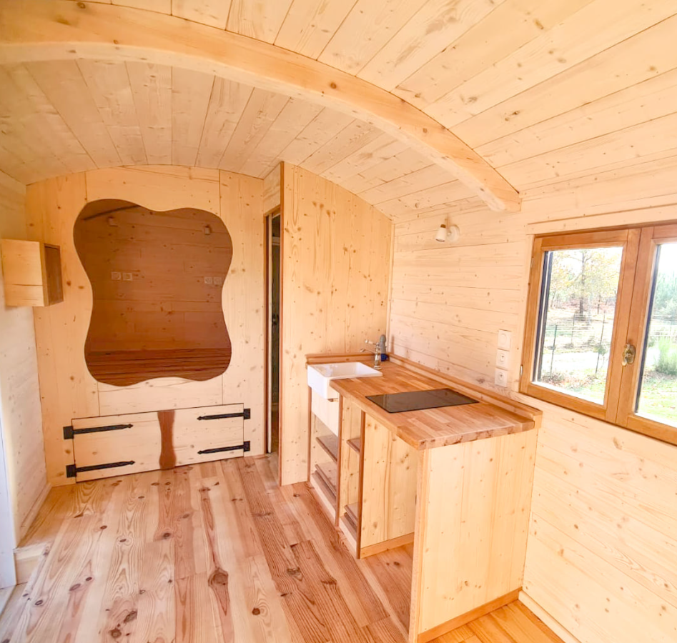 Réalisations - Roulotte bois - Tiny house - Maison nomade